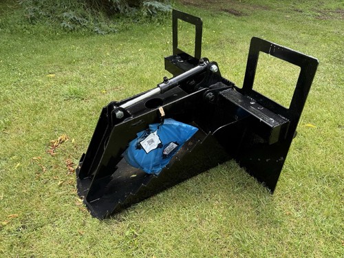 NEW KC Skidsteer Spade Grapple Digger Hydraulic Skidloader Quick Attach ...