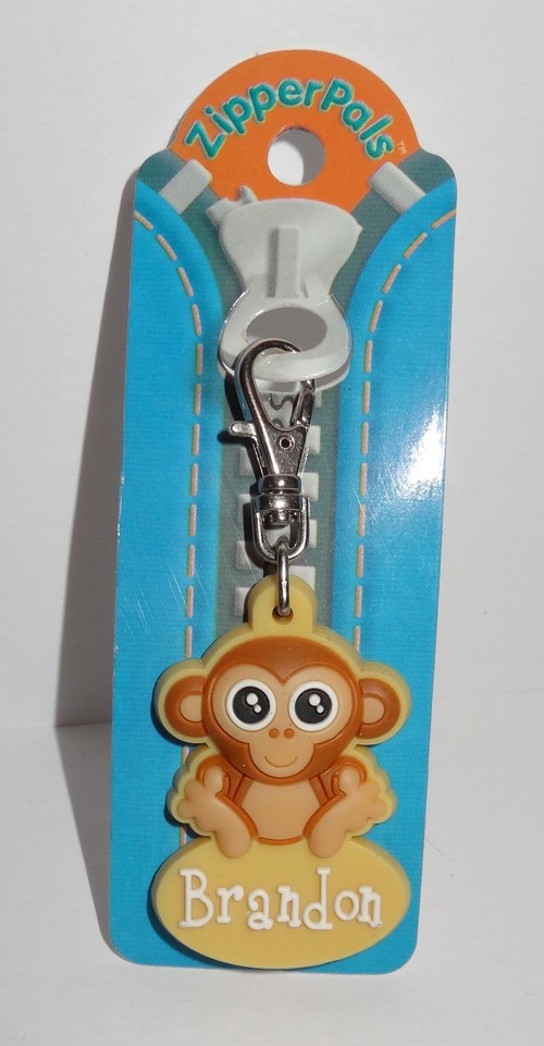 Zipper Pulls Kids Name Tag Zipper Pals ID Charm Backpack Bag Choose ...