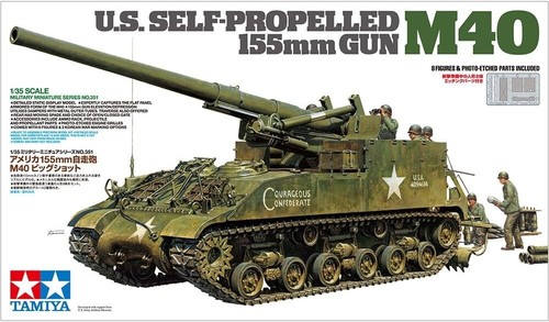 Tamiya 35351 US M40 Self-Propelled 155mm Howitzer 1/35 Scale NEW from ...