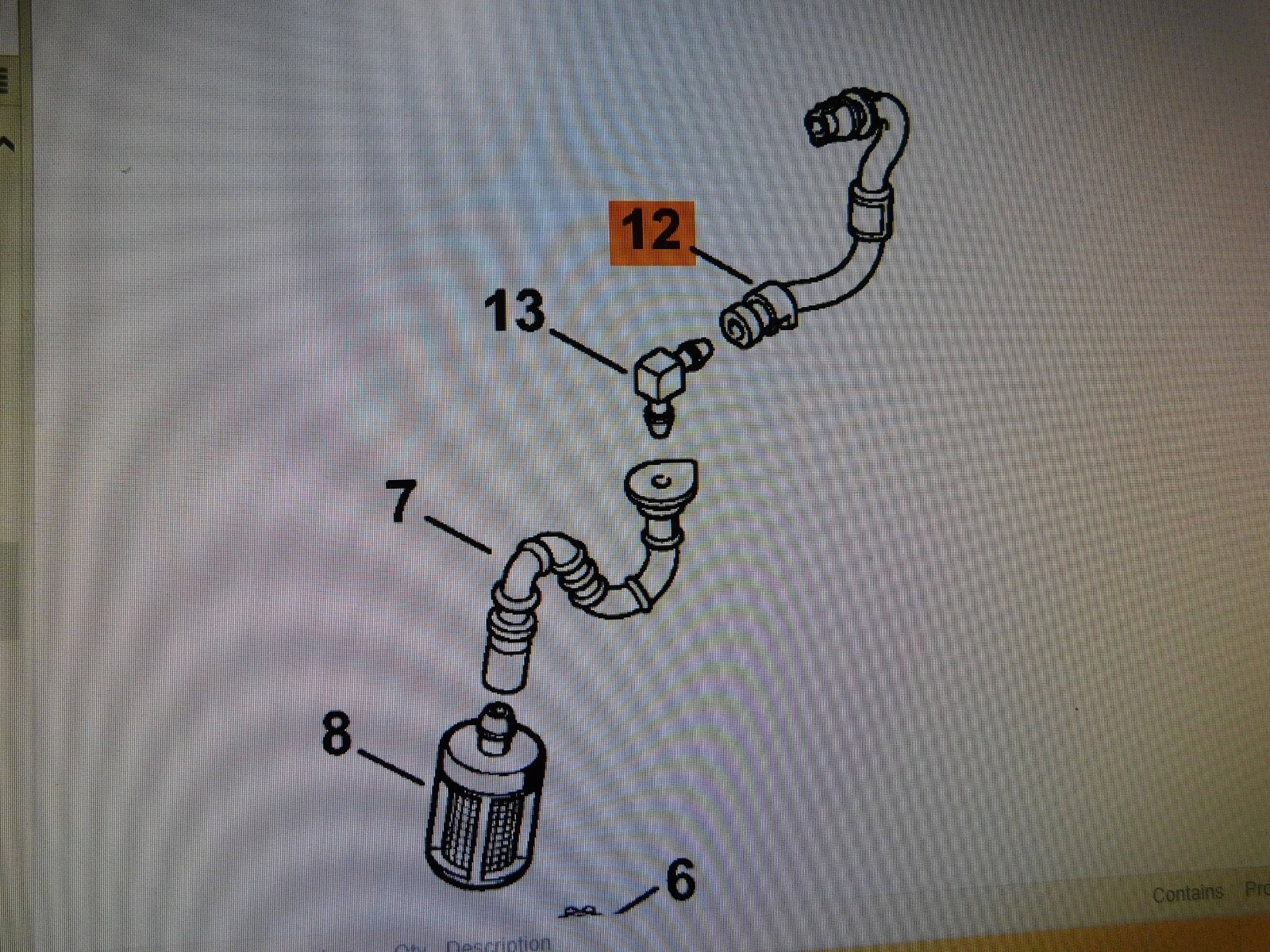 Stihl MS362c ms362 ms391 ms311 gas hose Fuel hose line 1140 350 2701 ...