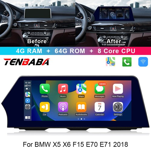 12.3'' Car GPS Blade Screen For BMW X5 X6 F15 E70 E71 2018 Navi Auto BT 4GB+64GB | eBay