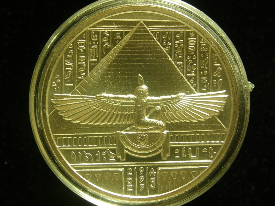 2 oz Cleopatra Egyptian Gods Series #1 Silver Coin Round .999 Fine ...