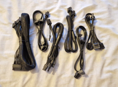 Corsair Type 4 cables (24pin motherboard, PCIe, CPU, Molex, Sata) | eBay UK