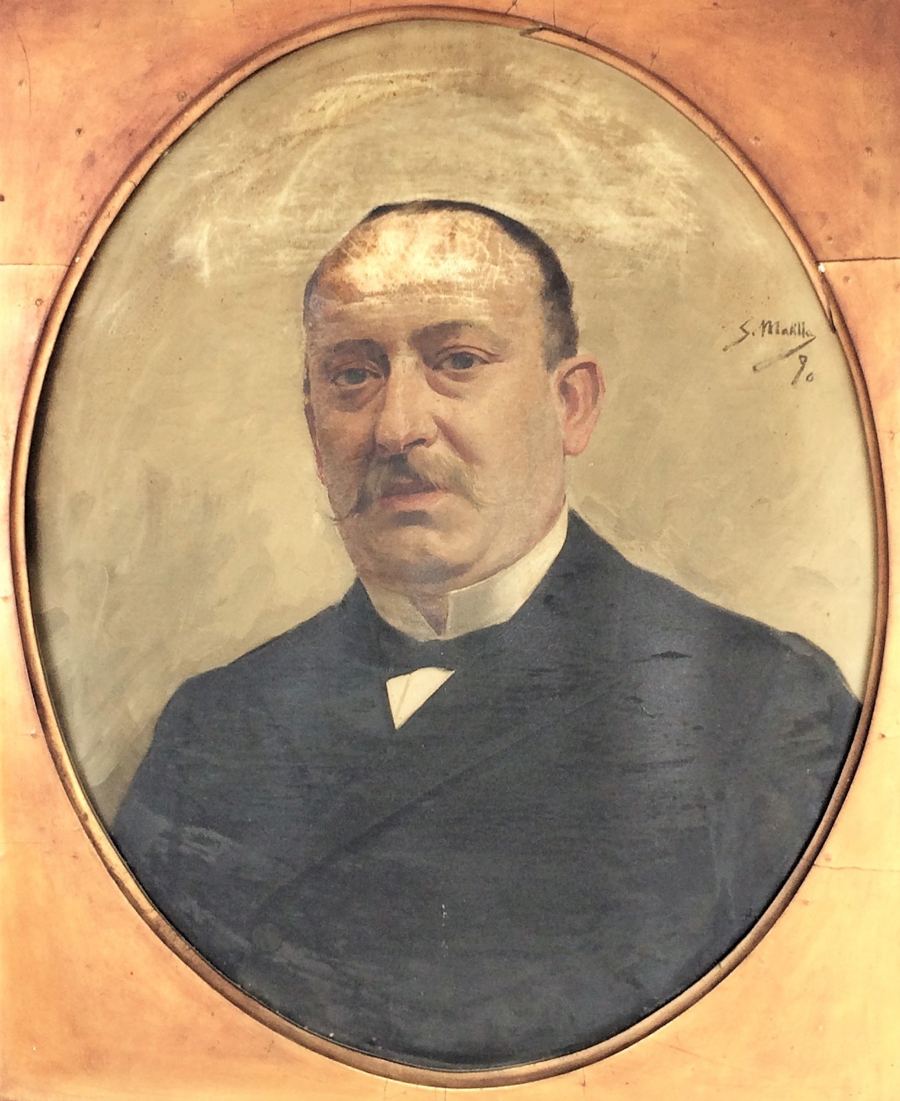 PORTRAIT OF A GENTLEMAN. OIL ON CANVAS. SIGNED S. MATILLA. SPAIN. 1890 ...
