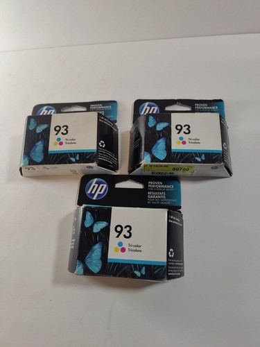 3 Pieces Genuine HP 93 Original Ink Cartridge, Tri-color (C9361WN) New ...