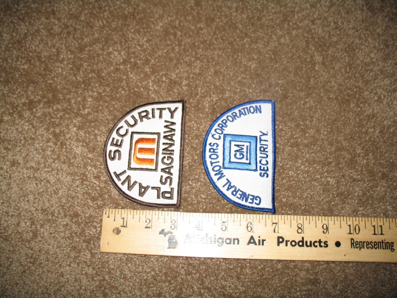 VINTAGE GM GENERAL MOTORS SECURITY PATCHES LOT OF 2 NOS SAGINAW ...