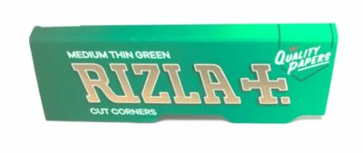20 Packets Green Rizla - Regular Size Small Cigarette Papers Smoking ...