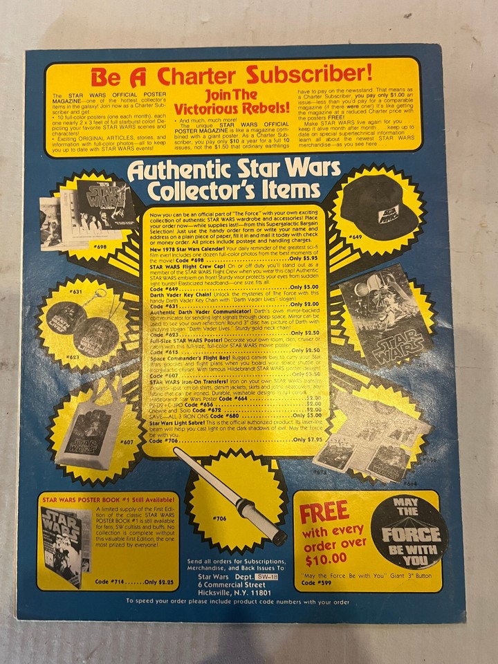 Star Wars Official Poster Monthly magazine #5 Darth Vader vintage 70's ...