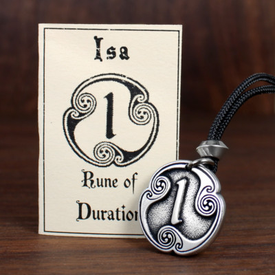 Isa Protection Calm Rune Pendant Norse Viking Asatru Talisman Is ...