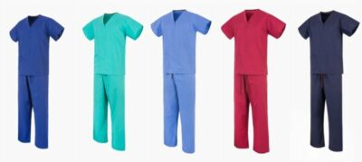 Medical Scrub Uniform TUNIC & TROUSER Set, Unisex NHS Compliant ...