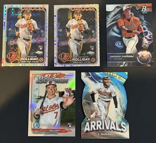 Jackson Holiday Topps Chrome Finest Bowman Chrome & Platinum 5 Card ...