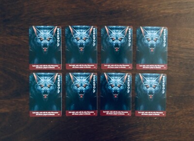 Ultimate Werewolf Set of 8 Werewolf Cards Official Extra/Replacement ...