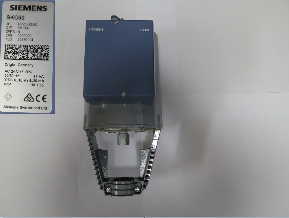 SIEMENS SKC60 Elektrohydraulischer Stellantrieb 24VAC - 0/4-20mA 12-5 ...