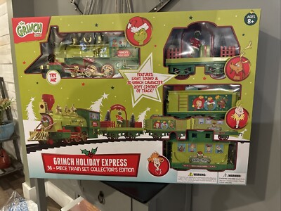 NIB Dr. Seuss The Grinch Holiday Express Train Set - Collector's ...
