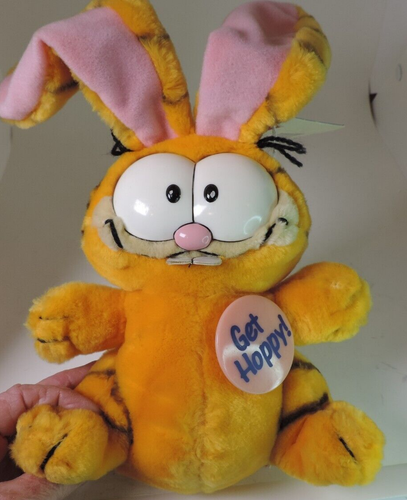 1981 Dakin Garfield Get Hoppy Plush Stuffy Toy Rabbit Bunny 9” Easter ...