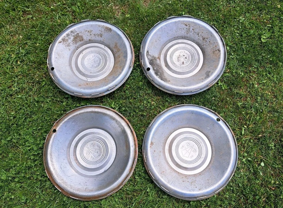 SET OF 4 1955 1956 HUDSON HORNET SPECIAL SUPER 8 CUSTOM HUBCAPS WHEEL ...