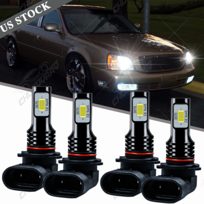 6000K Front LED Headlight Bulbs For Cadillac DeVille 1987-2005 High ...