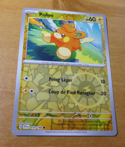 POKEMON ECARLATE ET VIOLET FRANCAISE CARD REVERSE HOLO CARTE POHM 074/ ...