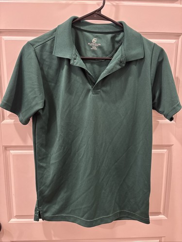 The Class Club 14-16 Boy’s Short Sleeve Collared Shirt- Hunter Green ...