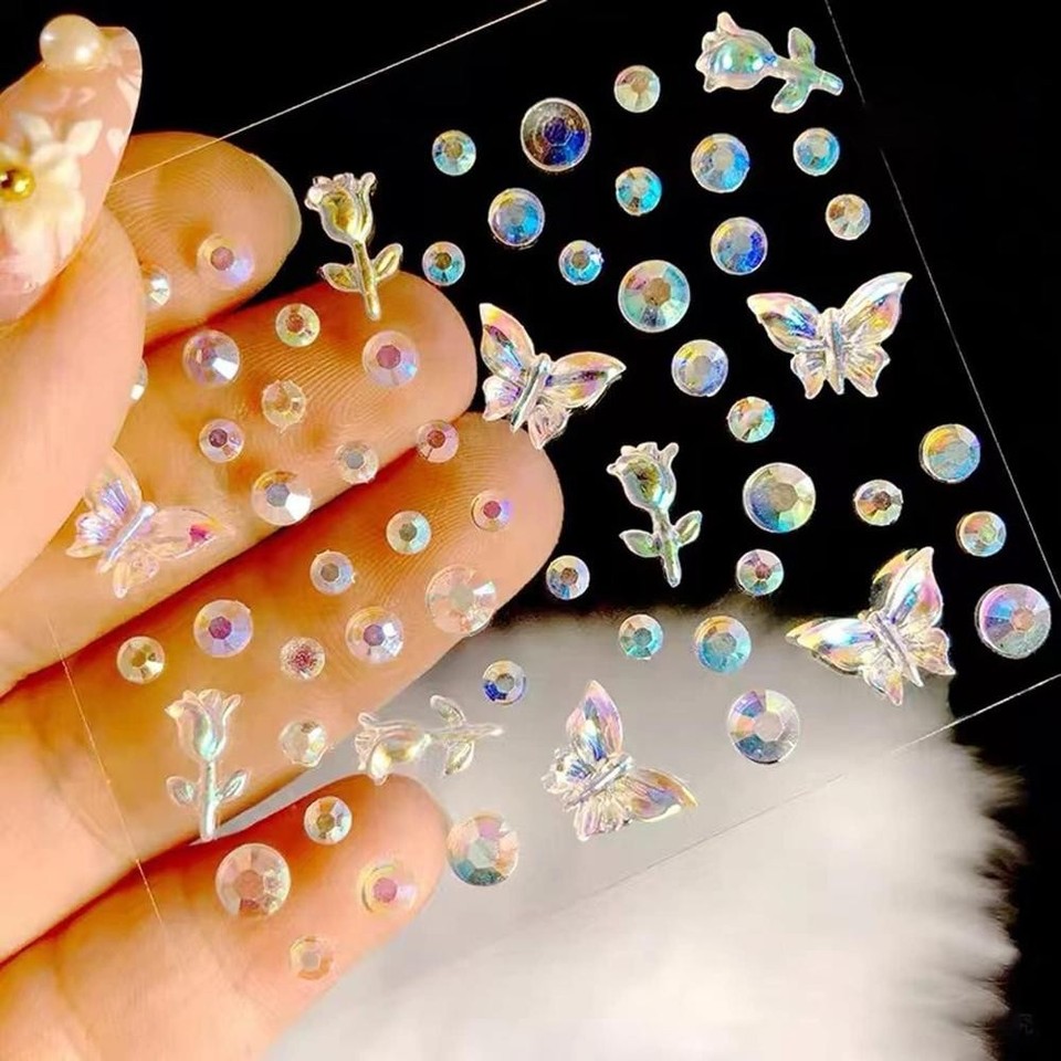 Butterflies Face Gems Jewels Stick for Women Eyes Body Face Gems ...