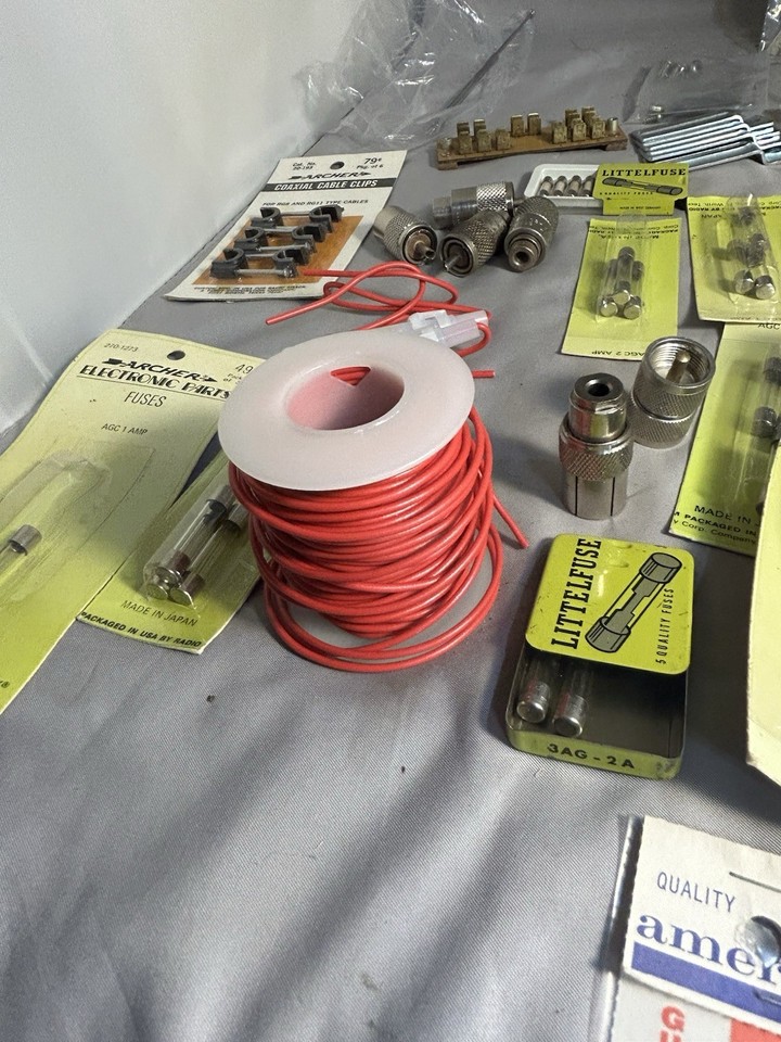 Large Lot CB Radio Parts And Pieces Antenna wire fuses Estate Find | eBay