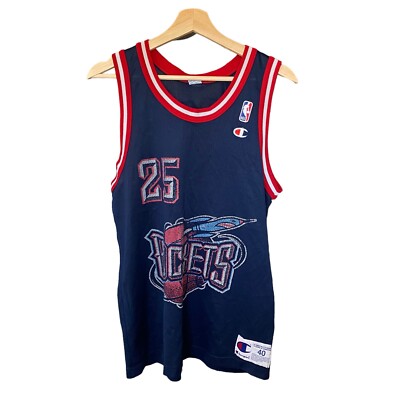 Vintage Champion Houston Rockets NBA Robert Horry 25 Jersey Mens 40 | eBay