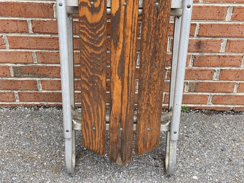 Vintage Duralite Racer Aluminum Wood Snow Sled Power Steering Child ...
