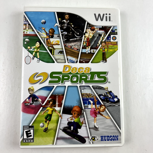 Wii Deca Sports Hudson. Game Disc, Box Art, Case & (2) Instruction ...