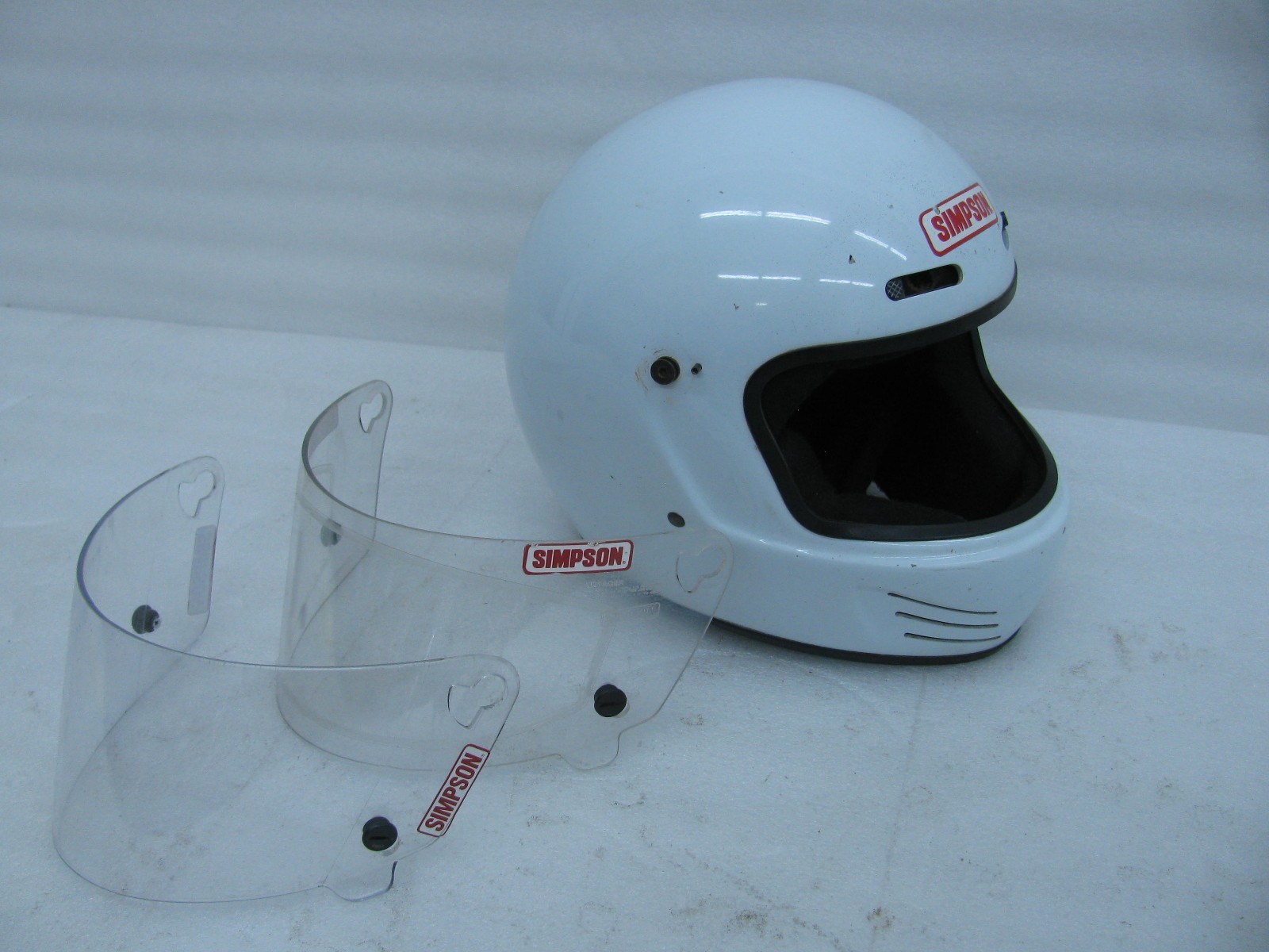 Vintage Simpson Racing Helmet Harley Knucklehead Panhead Flathead WR ...