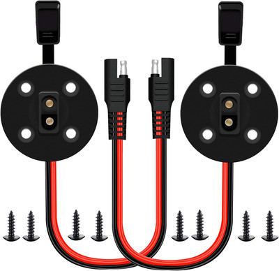 12AWG SAE Solar Power Socket Sidewall Port,[2 Pack] Weatherproof SAE ...