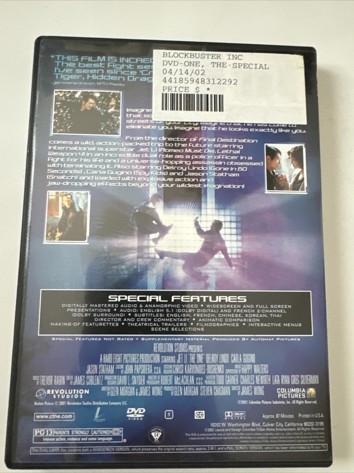 The One Special Edition (DVD, 2001) Jet Li. Very Good 43396063921 | eBay