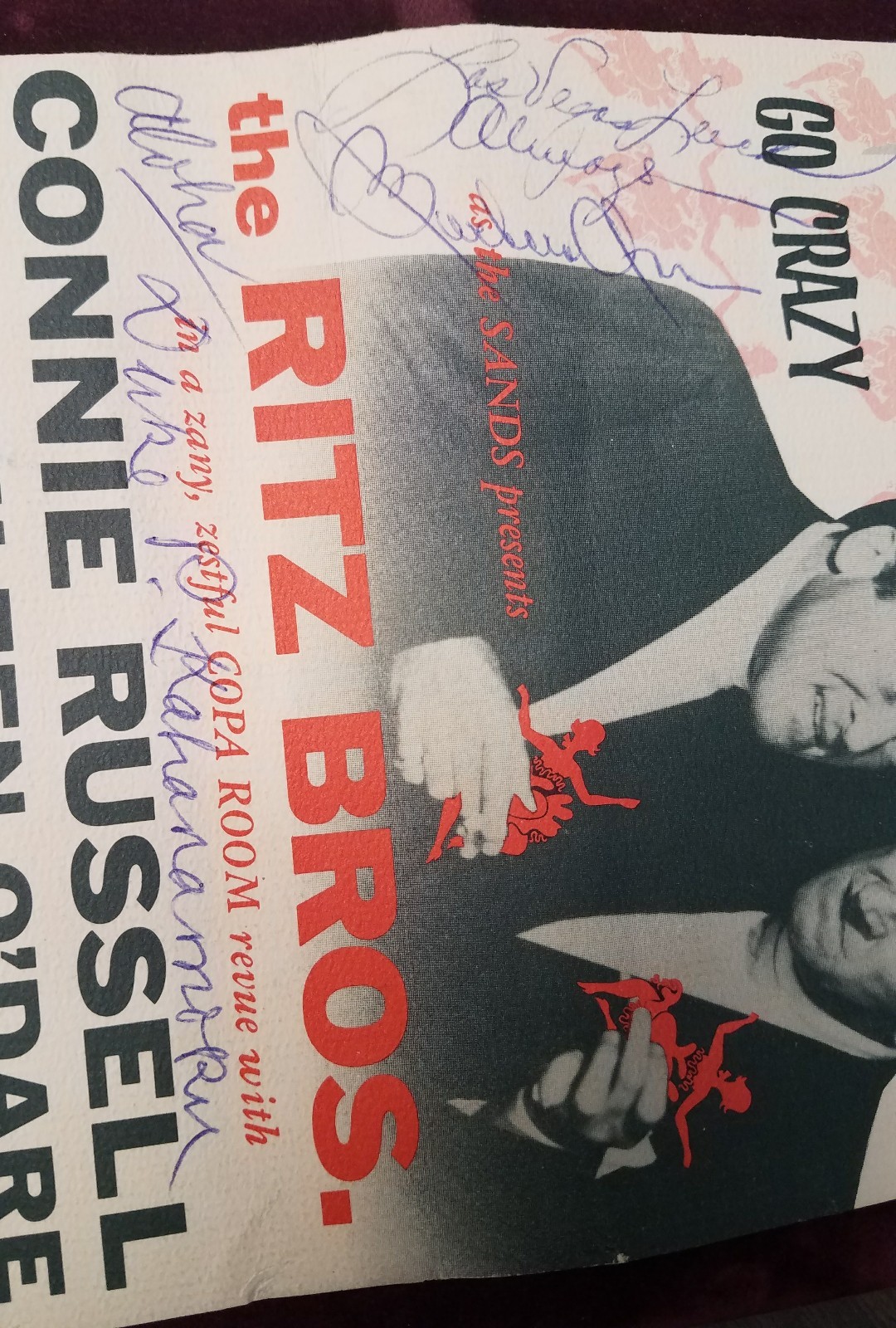 1953 Duke Kahanamoku Card to Nadine The Ritz Bros. The Sands Las Vegas ...