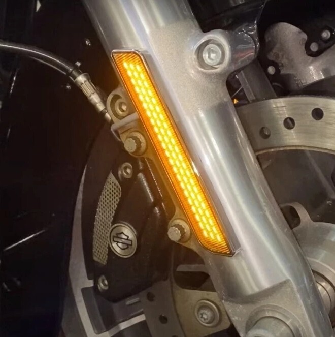 For Harley Street Electra Glide 2014-up Front LED Flush Fork Turn ...