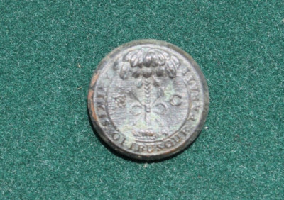 CONFEDERATE SOUTH CAROLINA MILITIA STATE SEAL BUTTON SCOVILL MG CO B/M ...