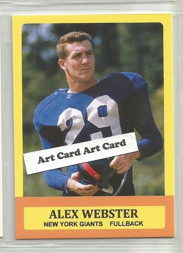 Alex Webster New York Giants 2022 Football Art Card | eBay