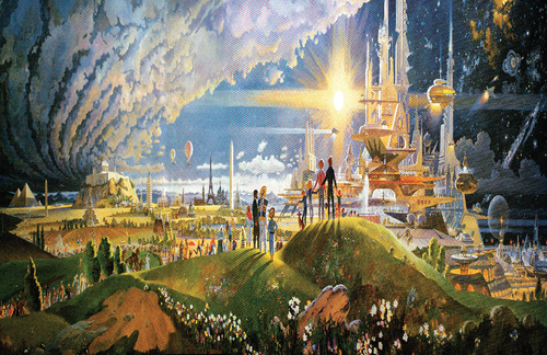 Disney Epcot Horizons Mural Attraction Painting Poster Walt Disney ...