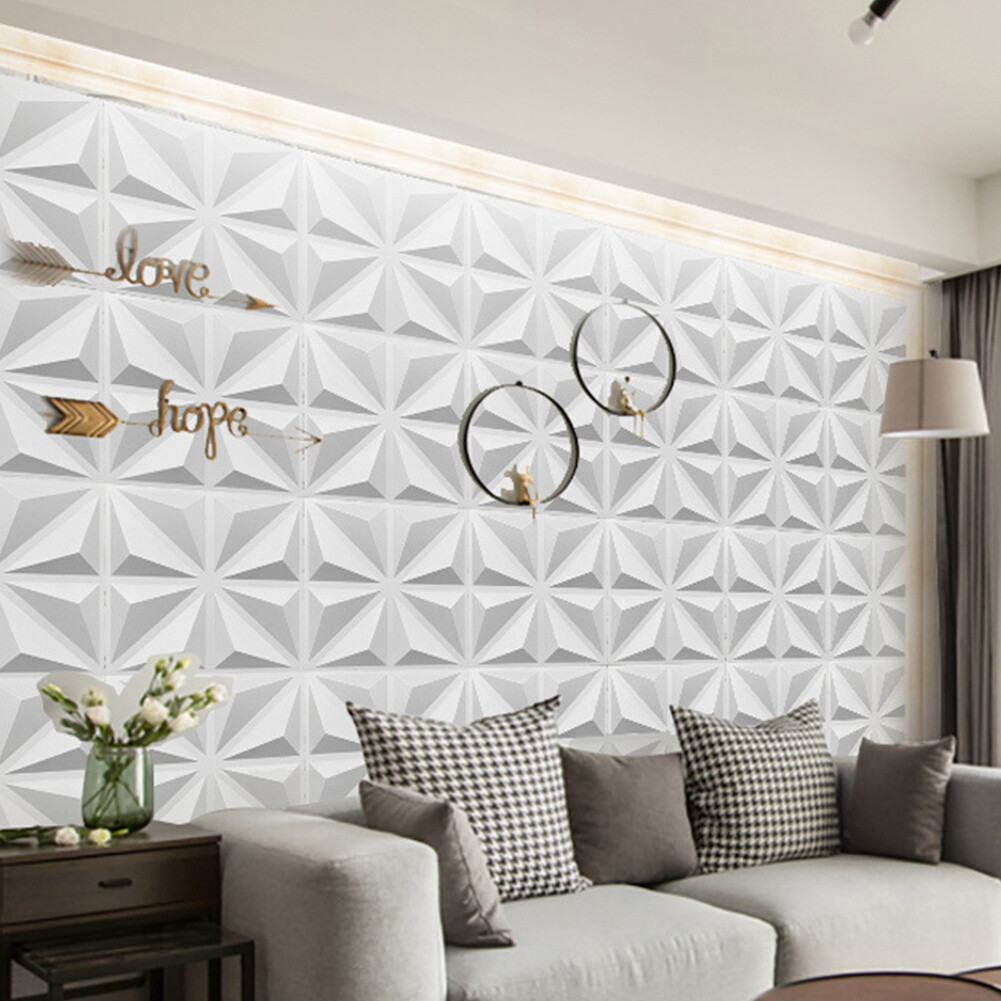 Pack of 3D PVC Wall Panels Wall Tiles Ceiling Cladding Wallpaper Home ...