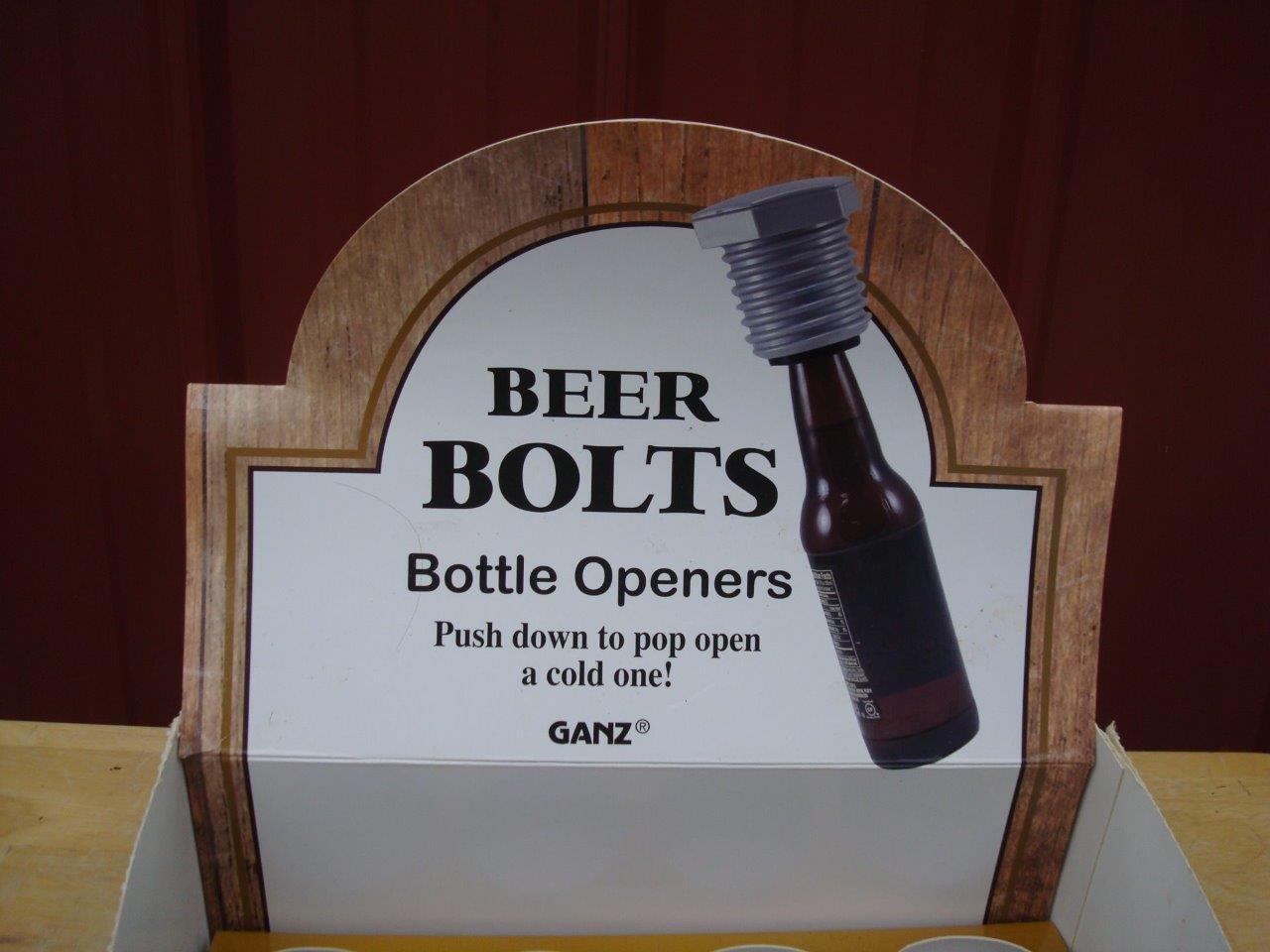 Beer Bolts Bottle Opener Ganz - Push Down to Pop Open a Cold One ...