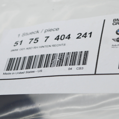 NEW BMW X3 F25 REAR UNDERSHIELD 51757404241 7404241 ORIGINAL | eBay