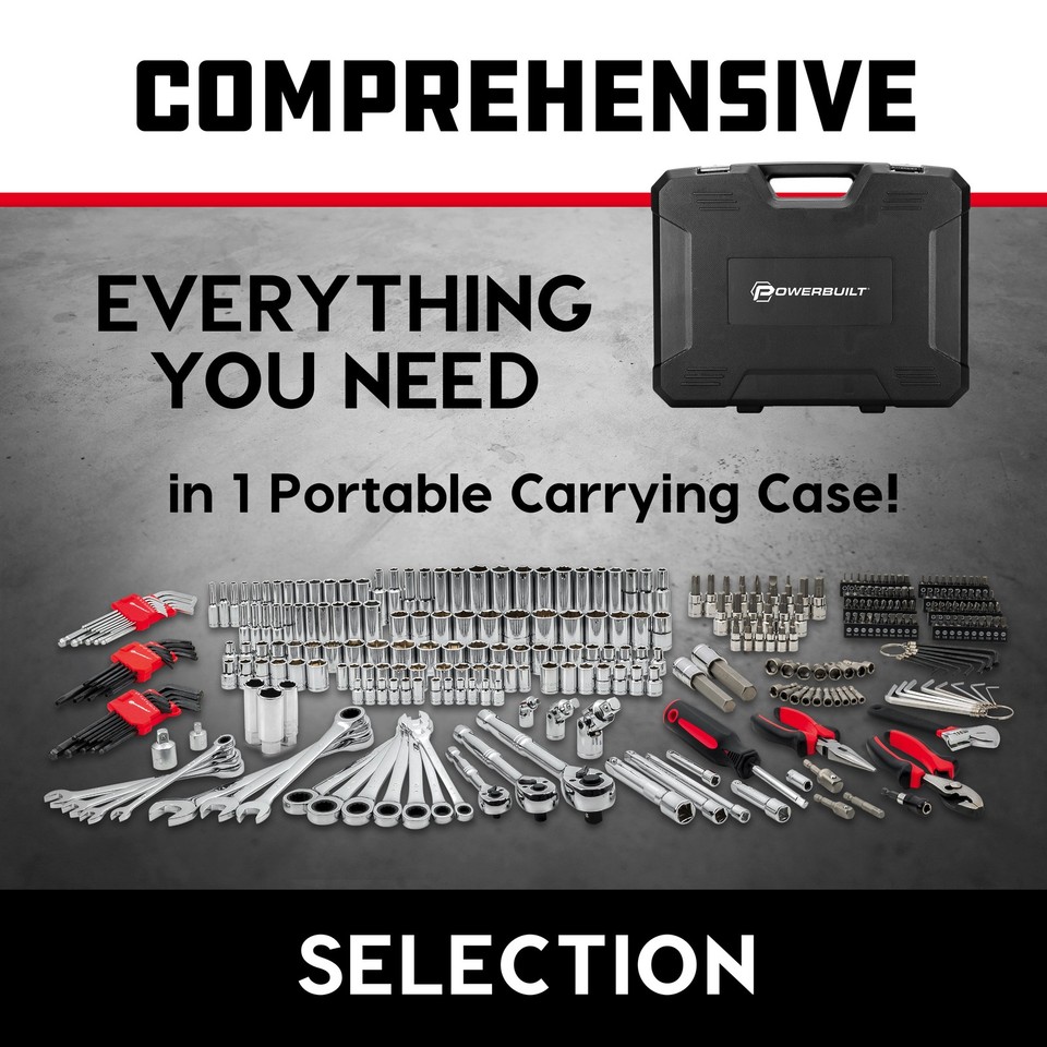 Powerbuilt 325 Piece Deluxe Mechanics Tool Set - 643042ECE | eBay