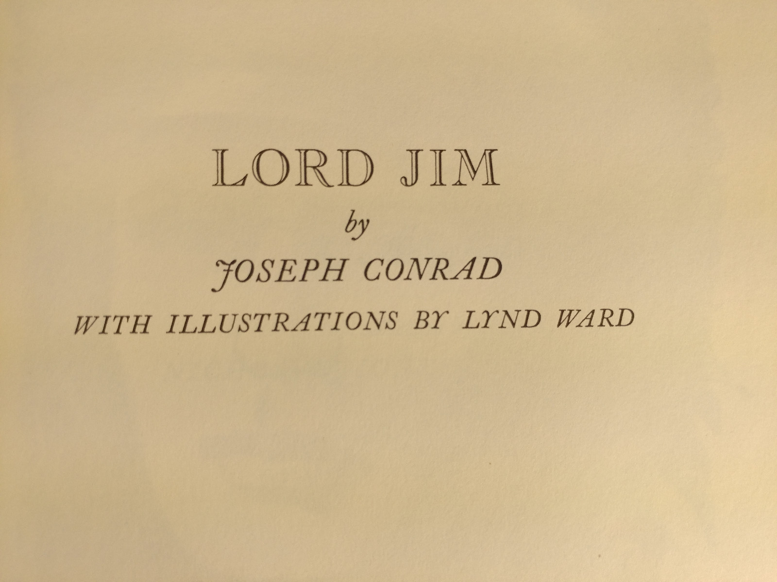 Lord Jim by Joseph Conrad 1959 Illustrated by Lynd Ward Heritage Press ...