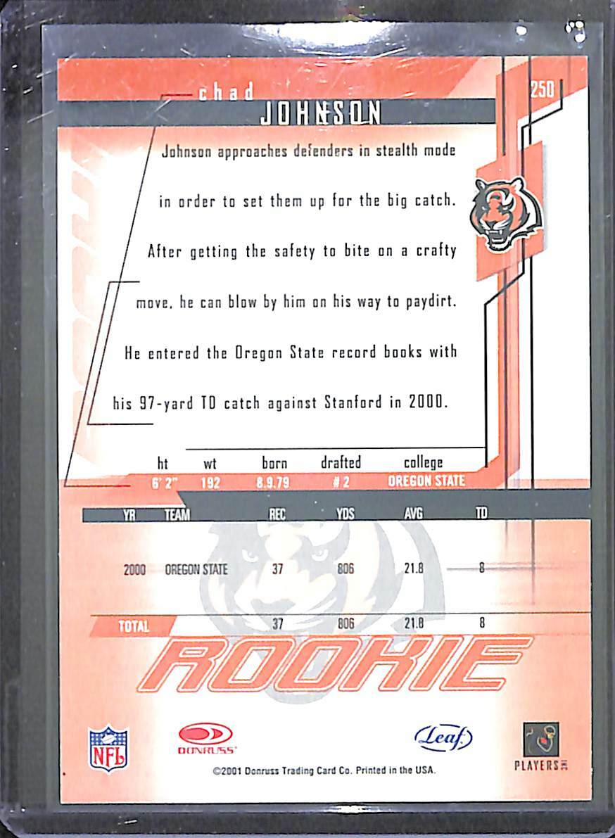 2001 Leaf Rookies and Stars Rookie Autograph #250 Chad Johnson | eBay