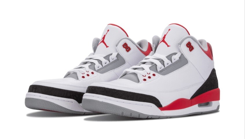 AIR JORDAN 3 III RETRO ELEPHANT PRINT SHOELACES 55" CEMENT GREY RED ...