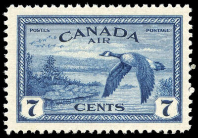 Canada Stamp - Air Mail #C9ii - Canada geese near Sudbury, ON (1946) 7 ...