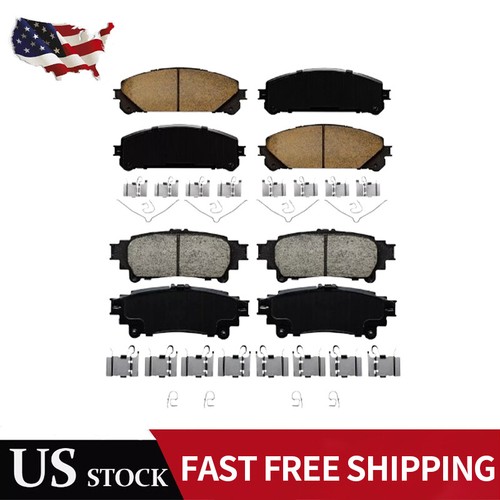 Front & Rear Ceramic Brake Pads fit Toyota Highlander Sienna Lexus ...