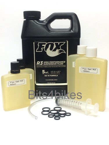 Fox 5wt R3 fork oil for Fox 32 34 36 40 Crush Washer Foam Rings Syringe ...