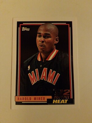 1992-93 Topps Harold Miner RC #278 Miami Heat Rookie Draft Pick | eBay