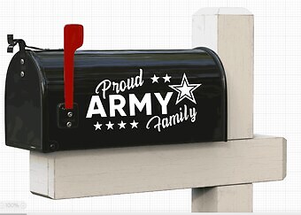 MAILBOX COVER - US ARMY PROUD FAMILY 2 DECALS - USA Military Sticker ...