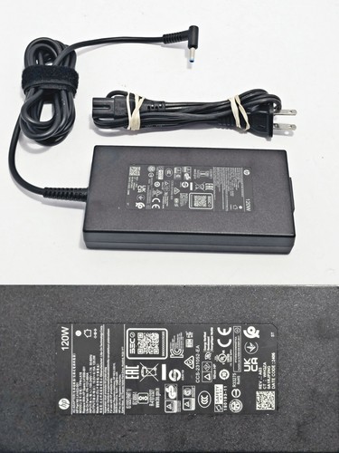 Genuine HP 120W AC Adapter 19.5V 6.15A Charger TPN-LA18 TPN-DA19 TPN-CA19 Blue T | eBay
