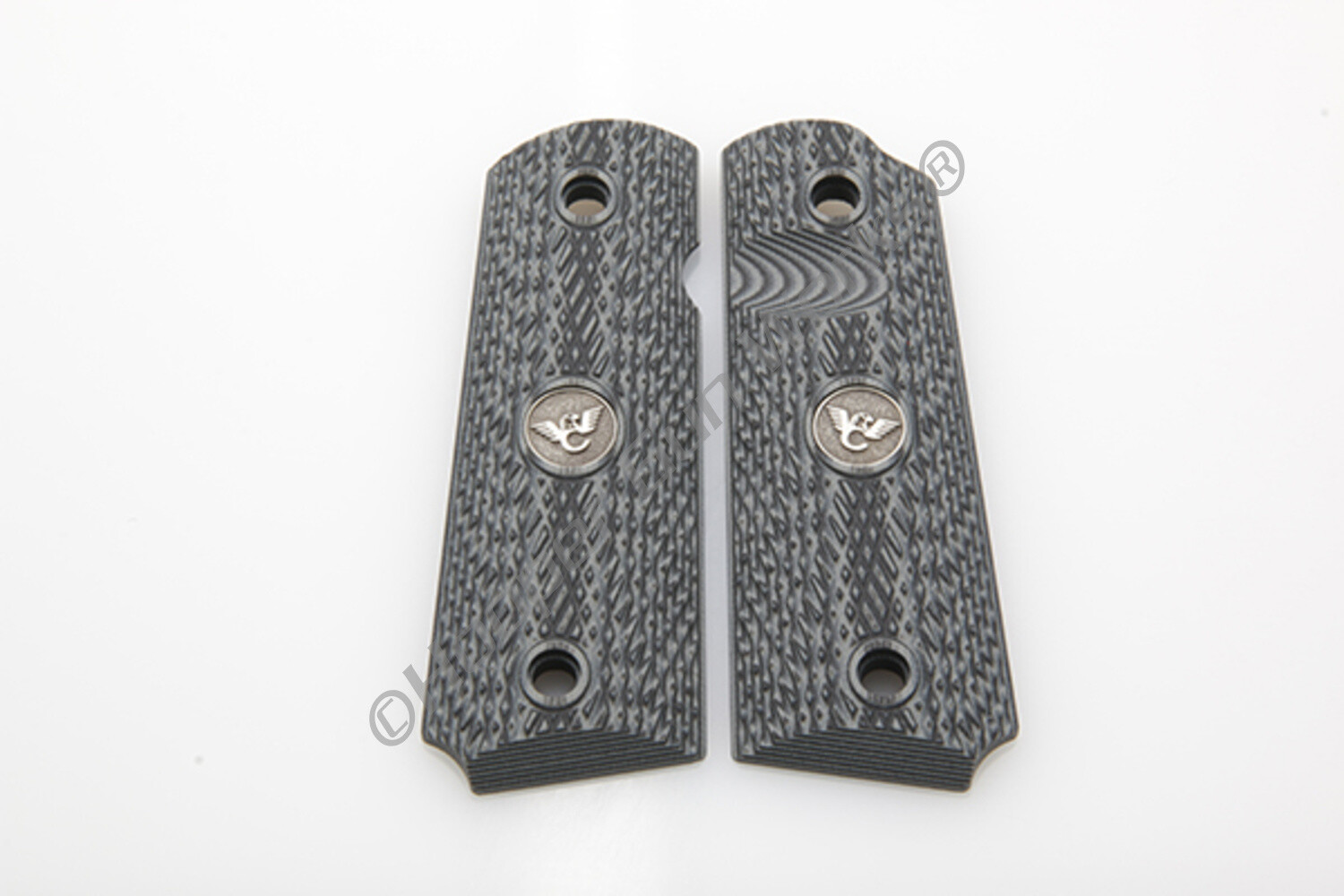 Wilson Combat 1911 Grips Full-Size Gray/Black G10 Slant Pattern 736-FS ...